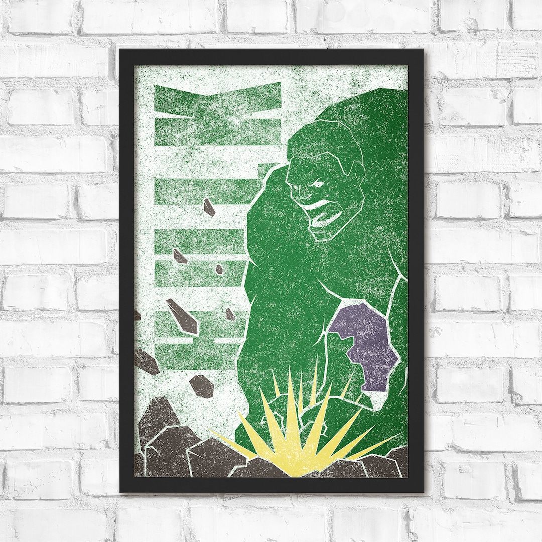 The Hulk Poster, Superhero, Avengers, Movie Poster, Film Poster, Wall ...