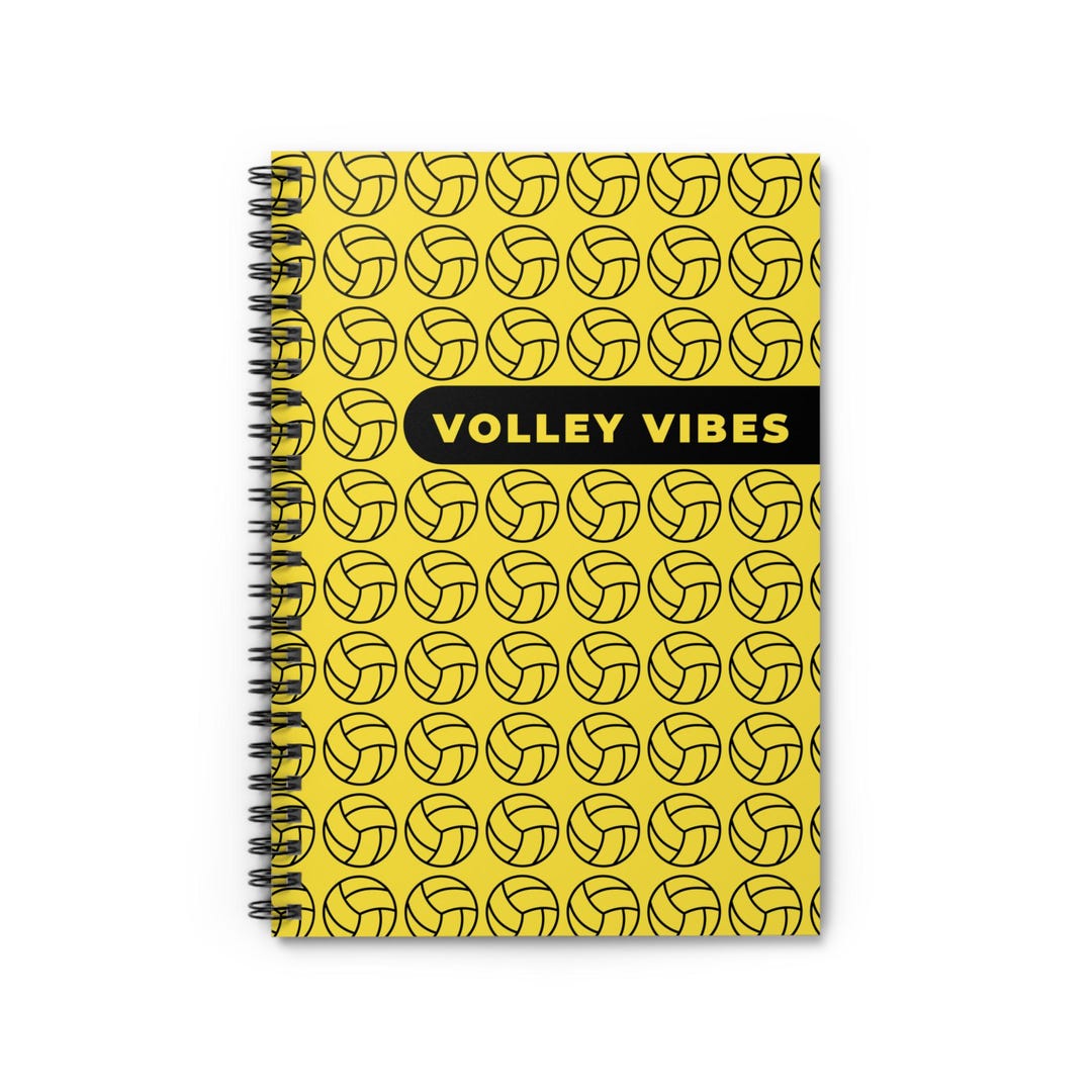 Volleyball Spiral Notebook: Volley Vibes, Ruled Pages (6x8 Inch) - Etsy