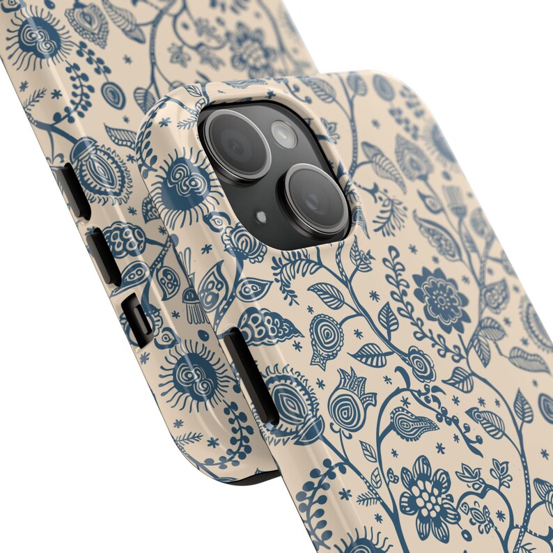 Indian Floral Phone Case With Mughal Art, Kalamkari Design, Chinoiserie ...