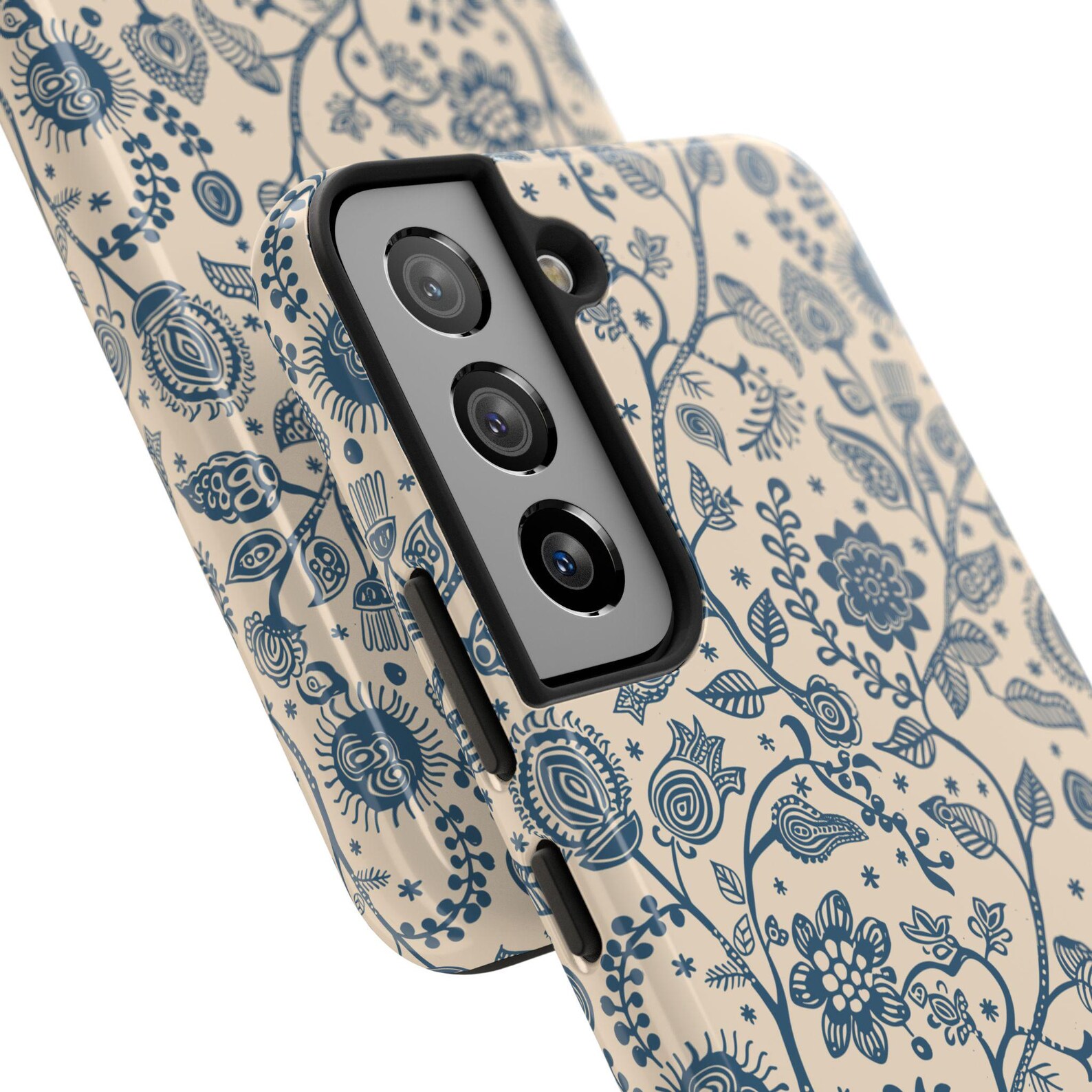 Indian Floral Phone Case With Mughal Art, Kalamkari Design, Chinoiserie ...