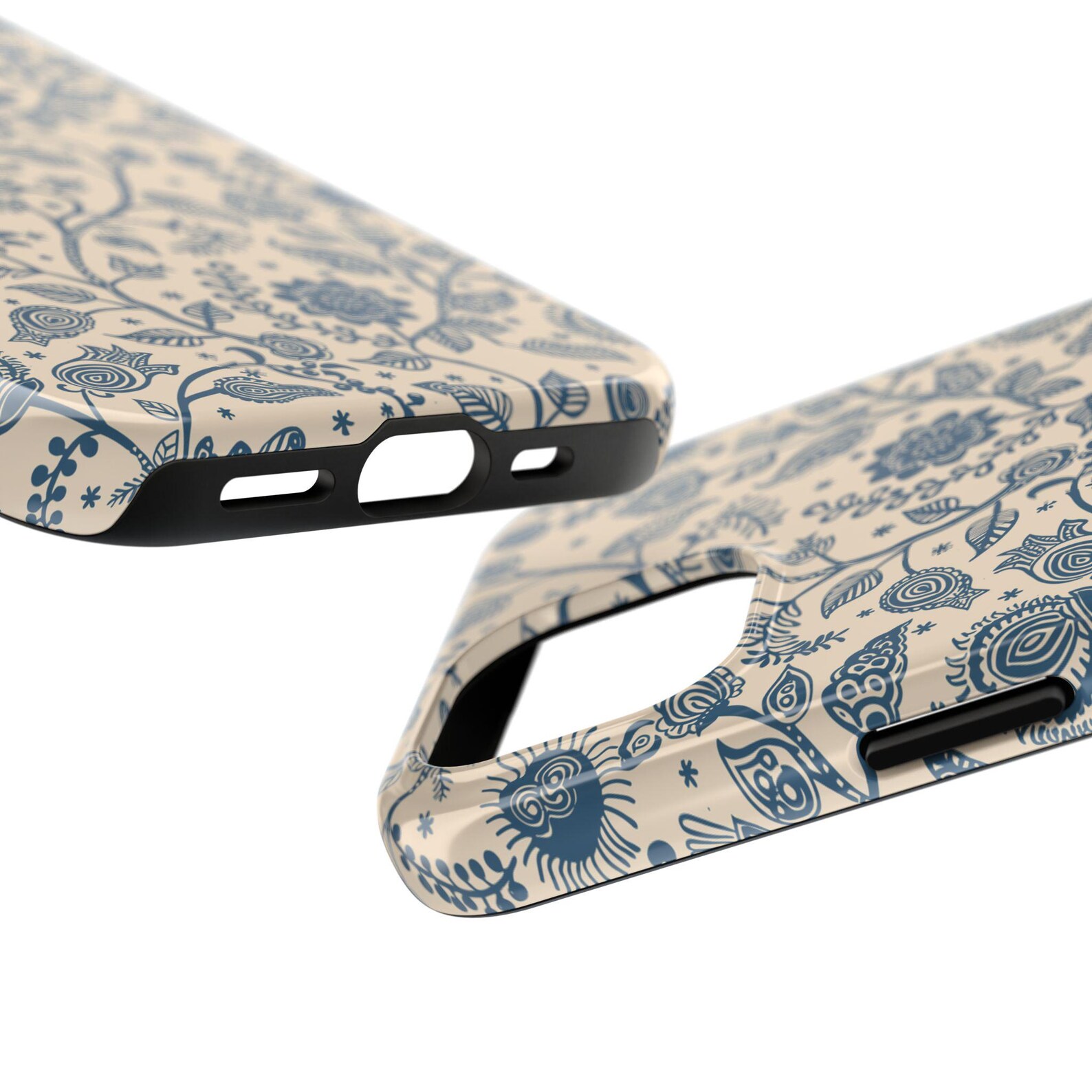 Indian Floral Phone Case With Mughal Art, Kalamkari Design, Chinoiserie ...