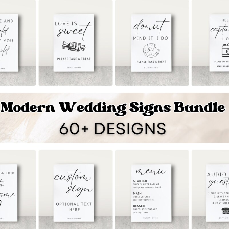 Wedding Sign Template - Etsy