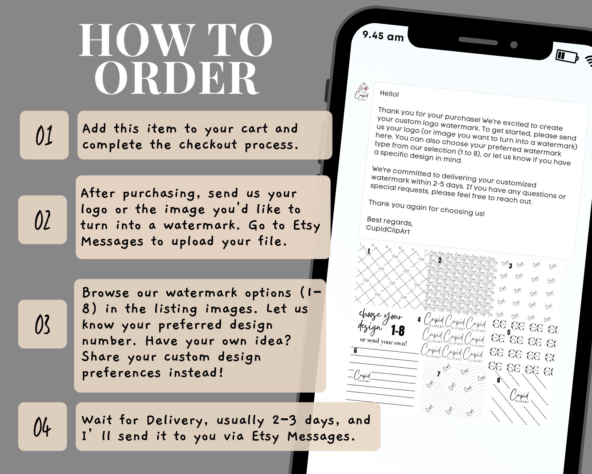 Custom Logo Watermark, Watermark Logo, Custom Proof PNG, Photo Overlay ...