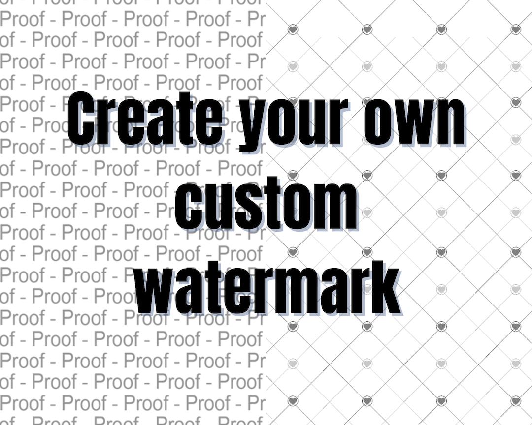 Custom Logo Watermark, Watermark Logo, Custom Proof PNG, Photo Overlay ...