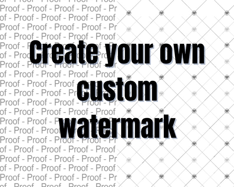 Custom Logo Watermark, Watermark Logo, Custom Proof PNG, Photo Overlay ...