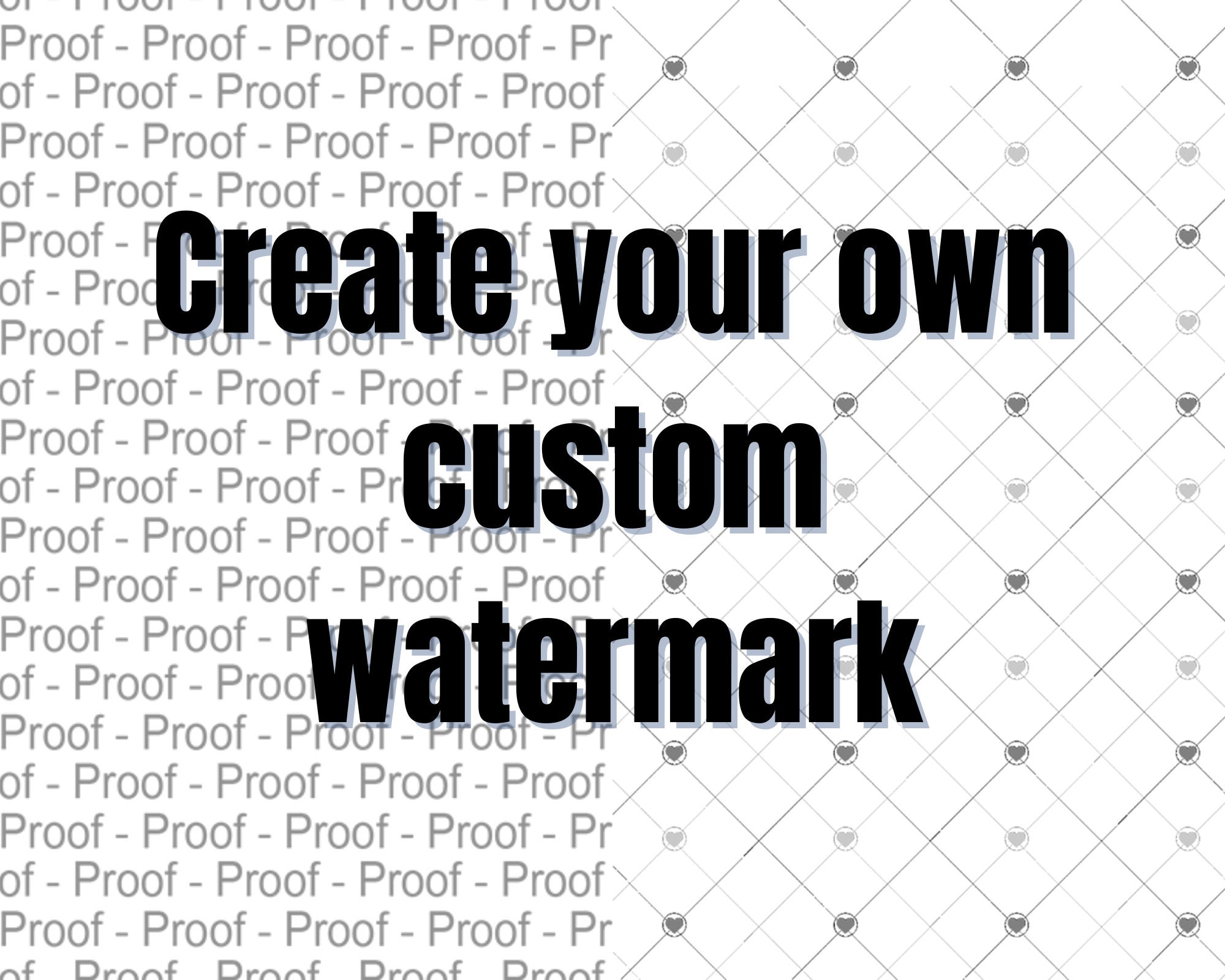 Custom Logo Watermark, Watermark Logo, Custom Proof PNG, Photo Overlay ...