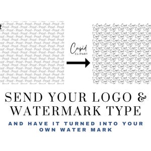 Custom Logo Watermark, Watermark Logo, Custom Proof PNG, Photo Overlay ...