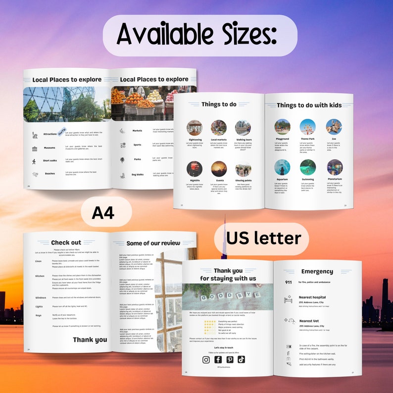 City Airbnb Welcome Guide, Canva Template, Air Bnb Guest Information ...
