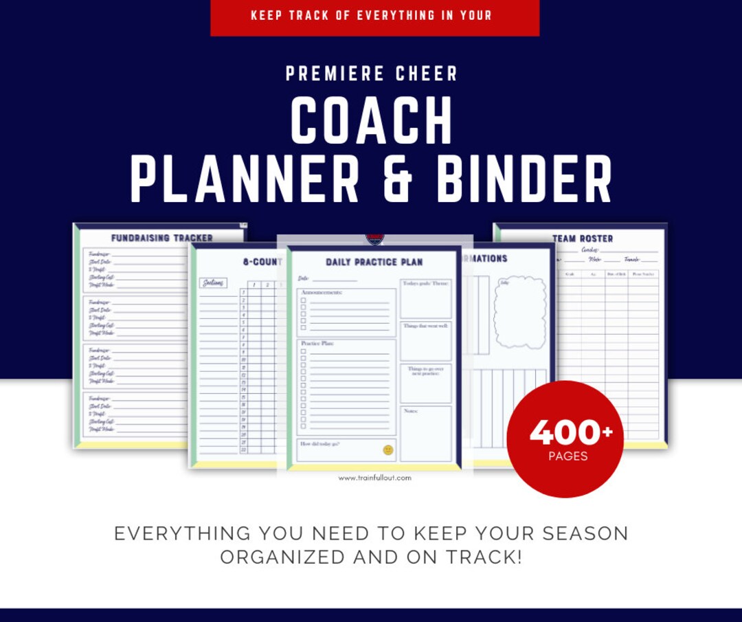 The Ultimate Cheerleading Coach Planner and Binder - Etsy