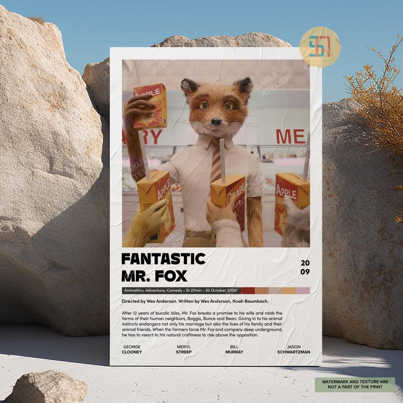 Fantastic Mr Fox Poster - Etsy Australia