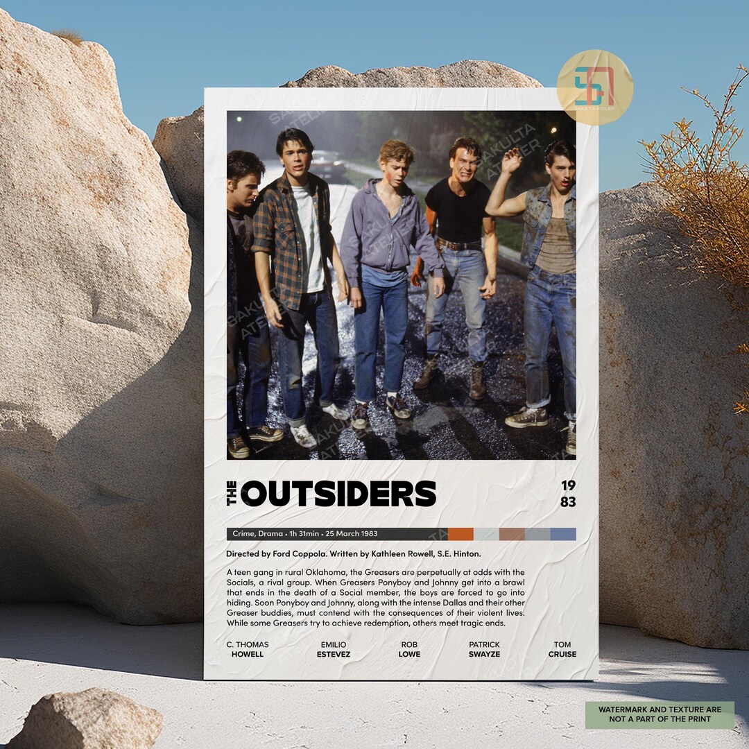 The Outsiders Movie Poster / Minimalist Movie Poster / Vintage Retro ...