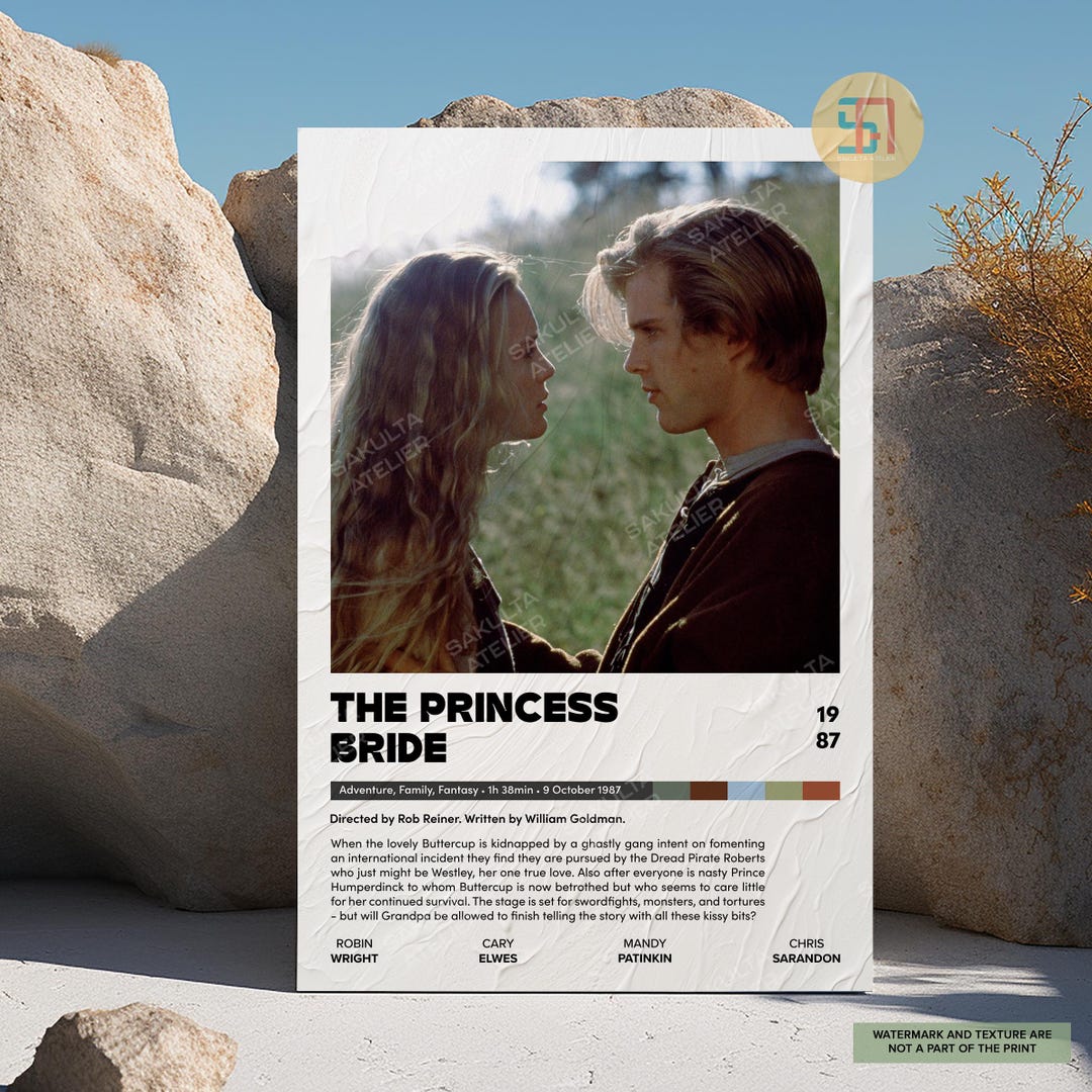 The Princess Bride Poster / Minimalist Movie Poster / Vintage Retro Art ...