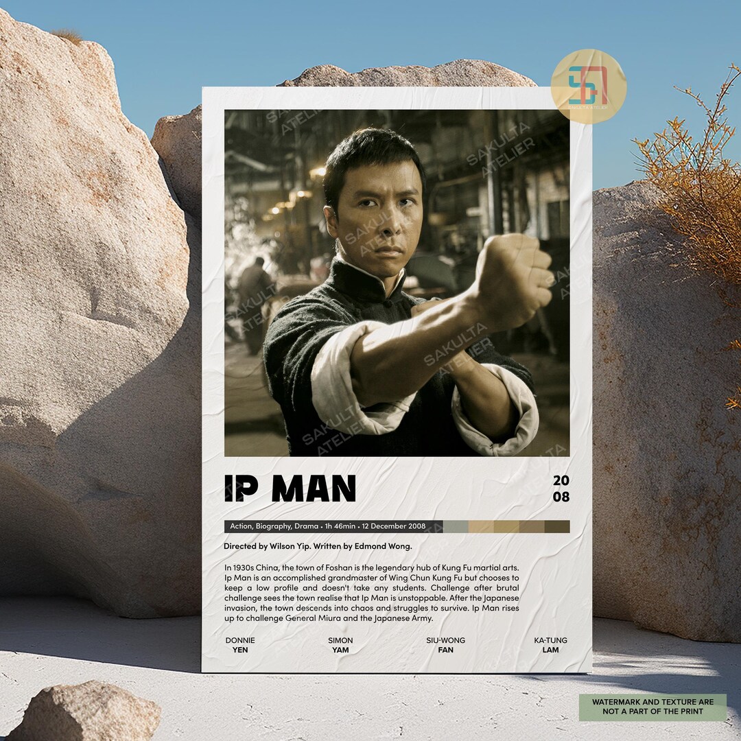 Ip Man Movie Poster / Minimalist Movie Poster / Vintage Retro Art Print ...