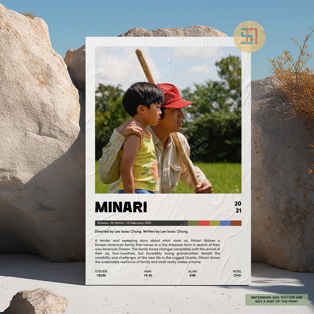 Minari Movie Poster / Minimalist Movie Poster / Vintage Retro Art Print / Custom Movie Print ...