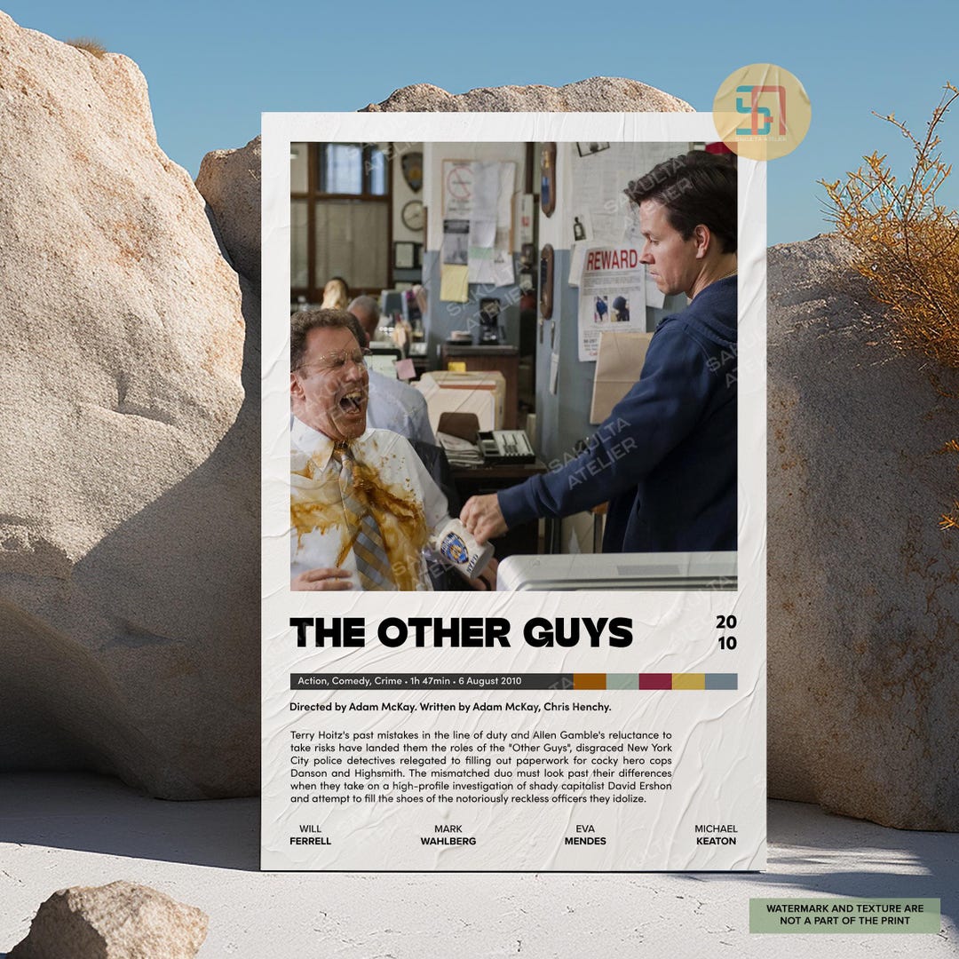 The Other Guys Movie Poster / Minimalist Movie Poster / Vintage Retro ...
