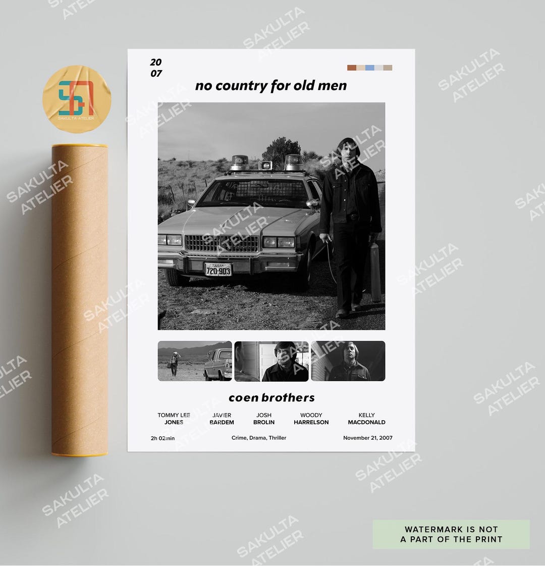 No Country for Old Men Poster / Coen Brothers / Minimalist Movie Poster ...