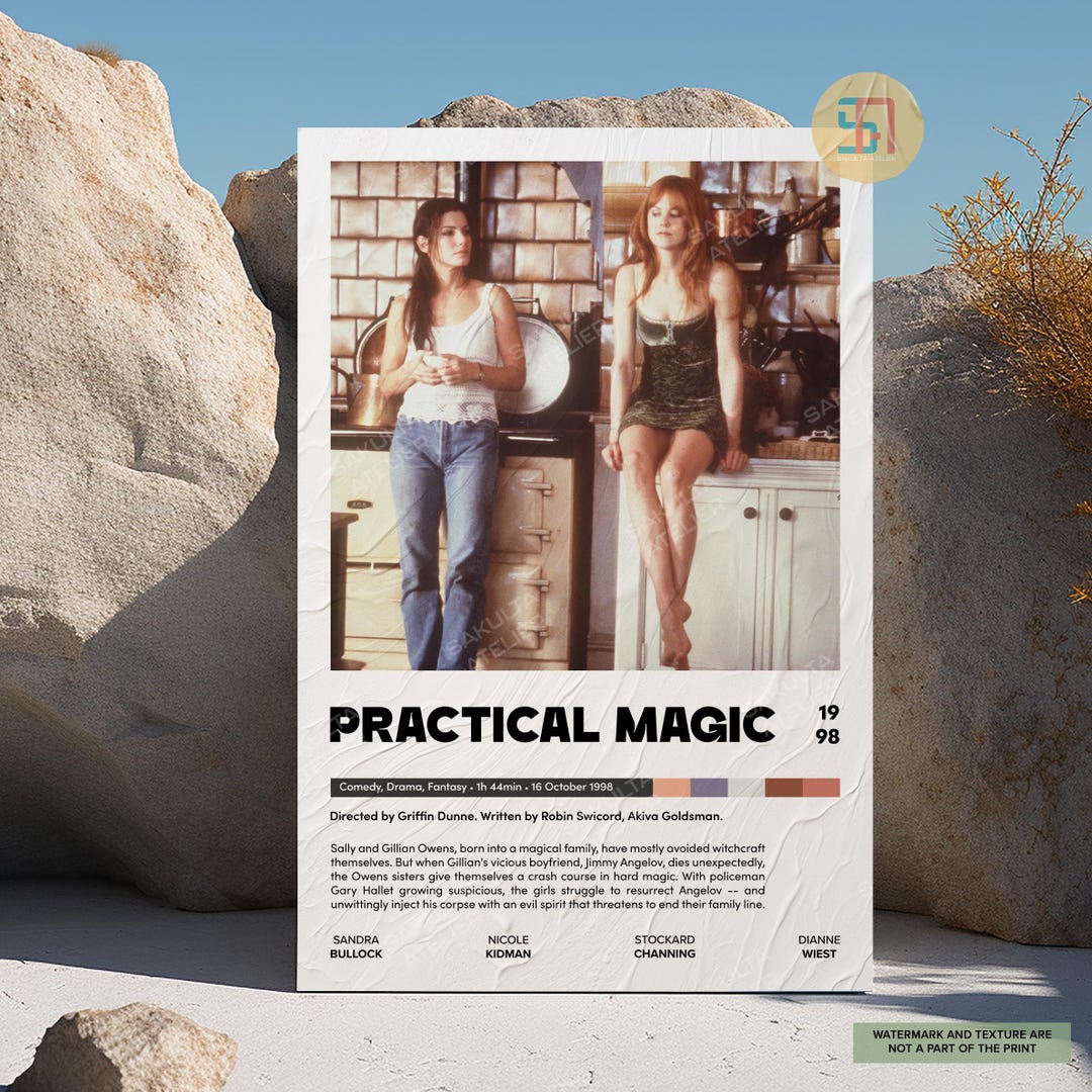 Practical Magic Movie Poster / Minimalist Movie Poster / Vintage Retro ...