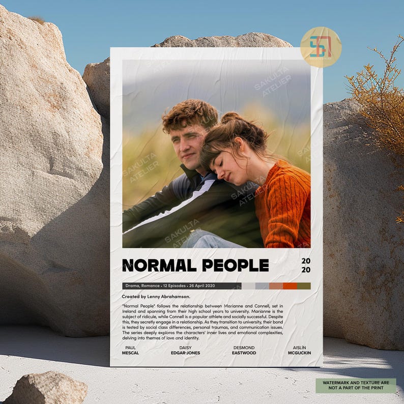 Normal People Poster / Lenny Abrahamson / Minimalist Tv Show Poster ...