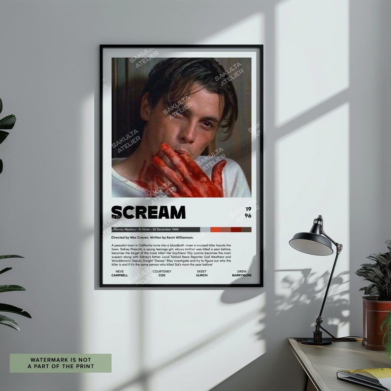 Scream Movie Poster / Billy Loomis Poster / Minimalist Movie Poster ...