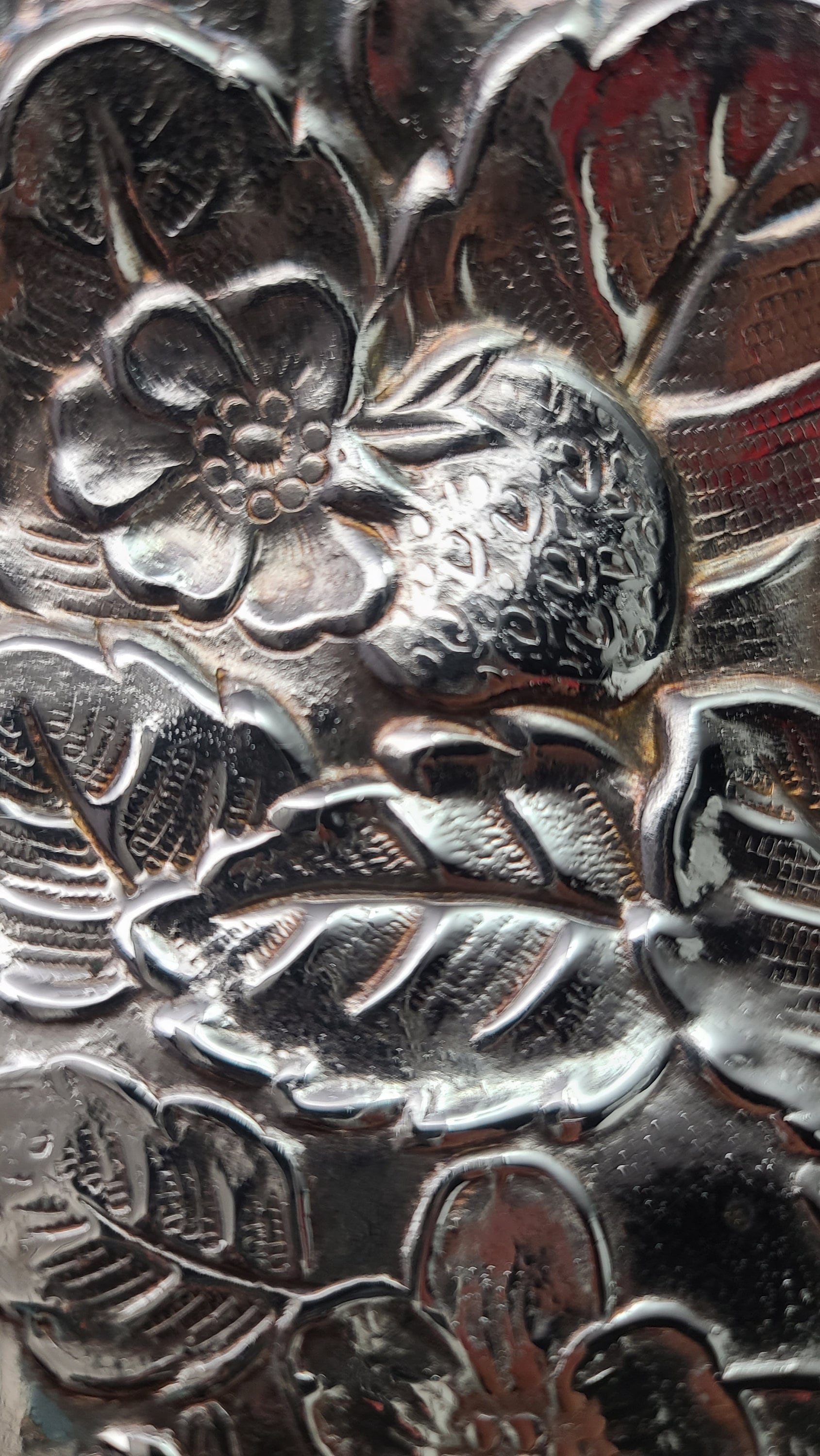 Reed and Barton Silverplate Platter With Embossed Strawberry Fruits ...