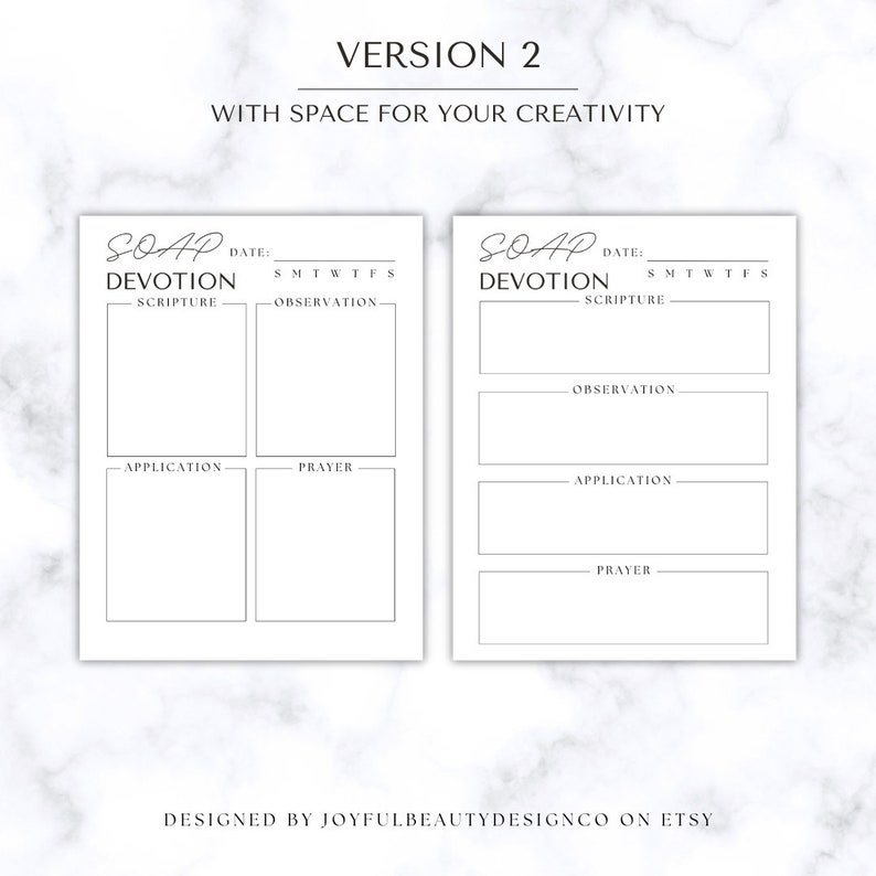 Daily Devotional Template Soap Devotion Download Printable Devotion