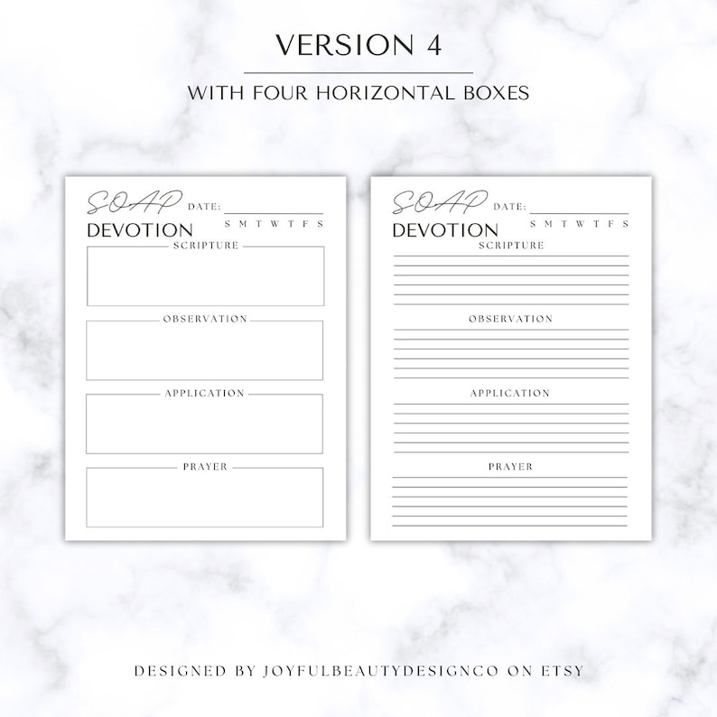 Daily Devotional Template, SOAP Devotion Download, Printable Devotion ...
