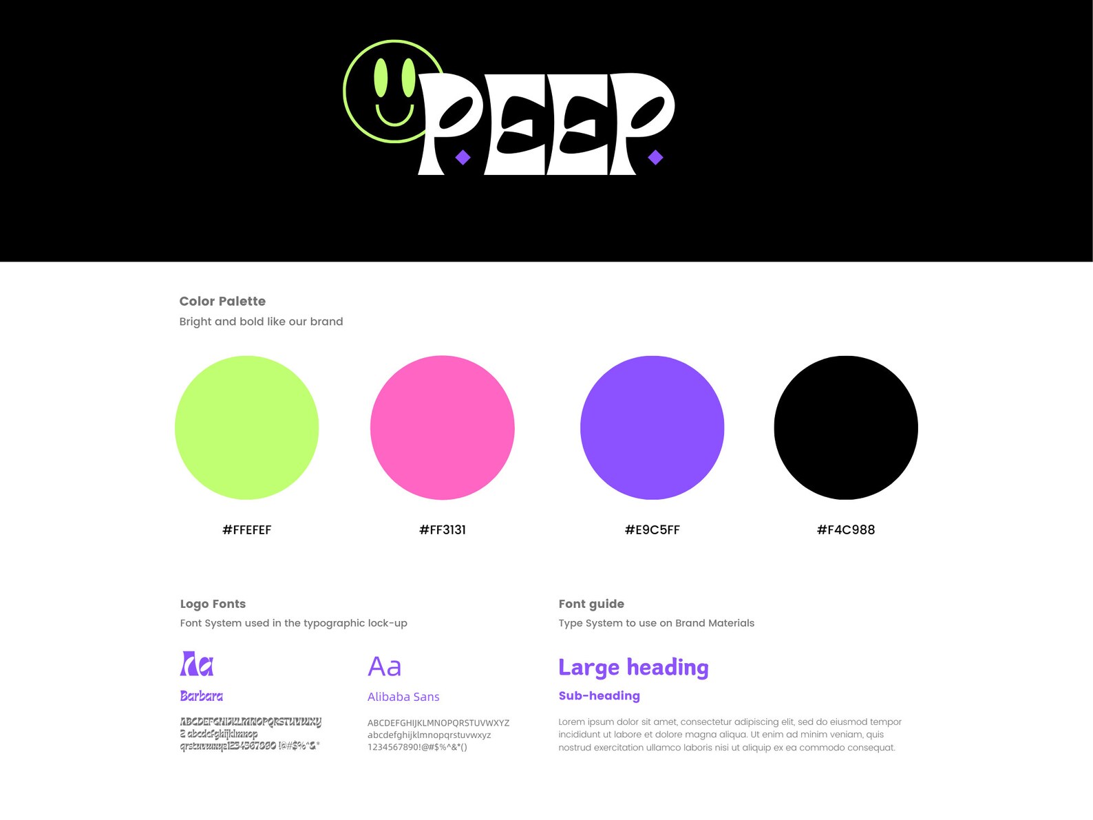 Bold Fun Colorful Logo Design canva Editable Template retro Neon Smiley ...