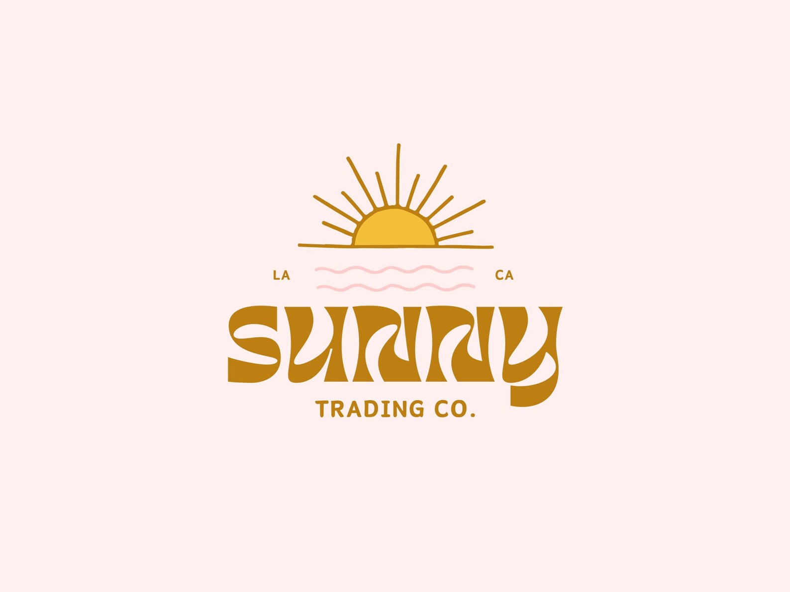 Boho Beach Logo-retro Colorful Editable Canva Template- Store Logo ...