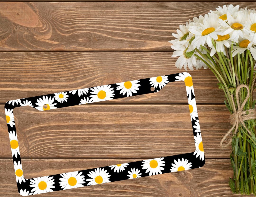Daisy License Plate Frame: Girly Car Decor, Gift for Driver - Etsy