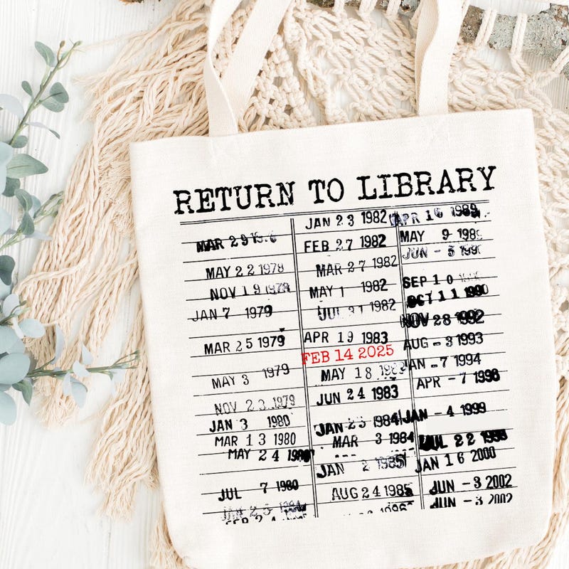 Library Book Bag - Etsy