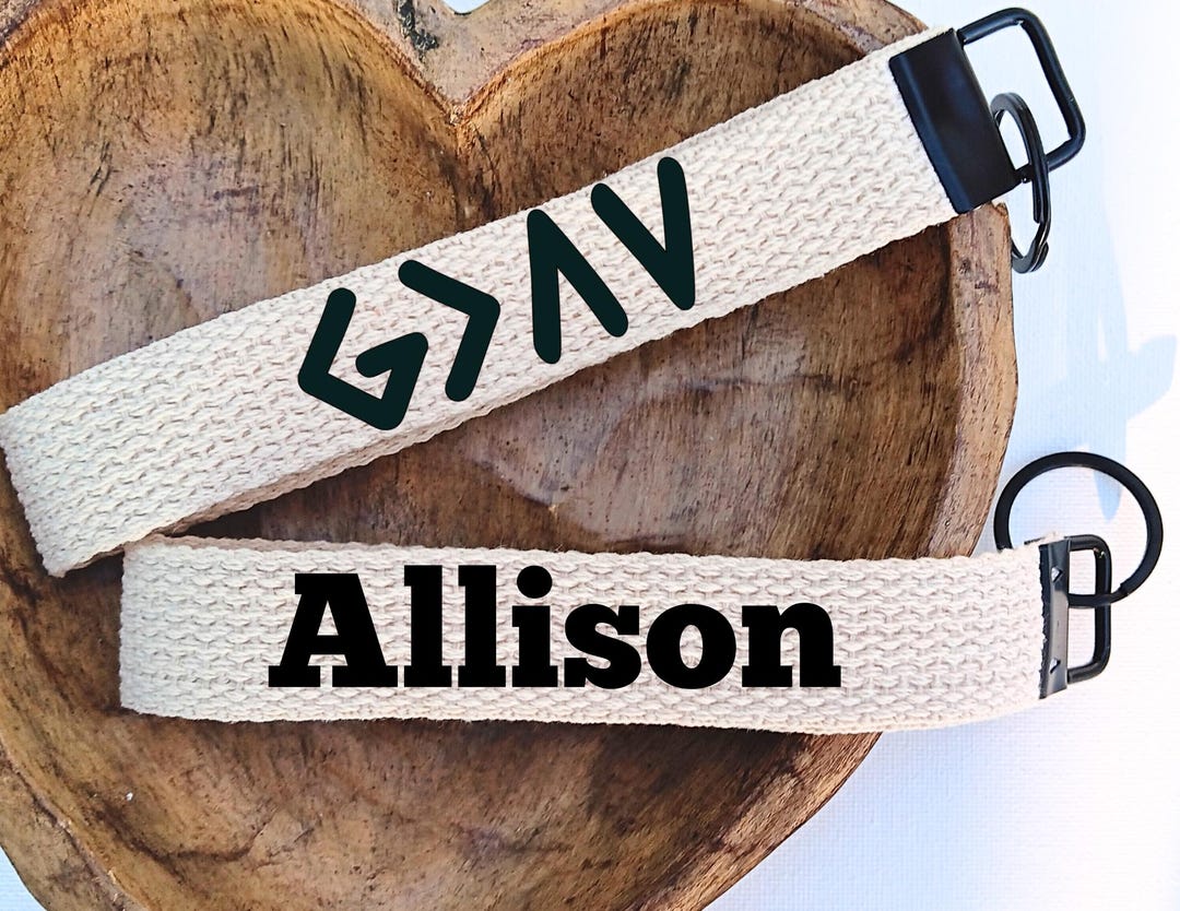 Personalized Canvas Wristlet Keychain: Christian Key Fob, Faith Gift - Etsy