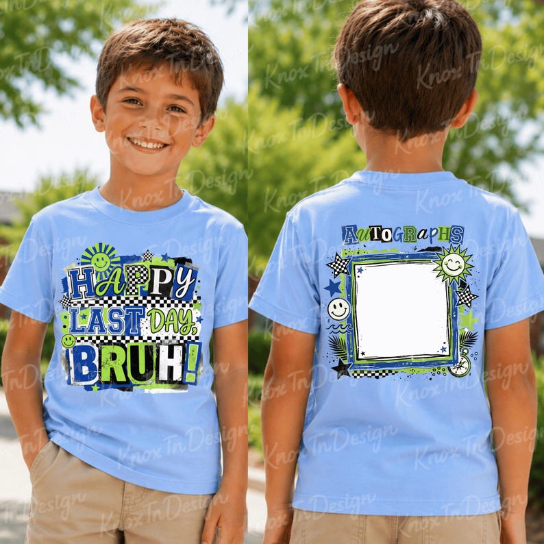 Happy Last Day of School Shirt for Kids | Autograph Keepsake Shirt ...