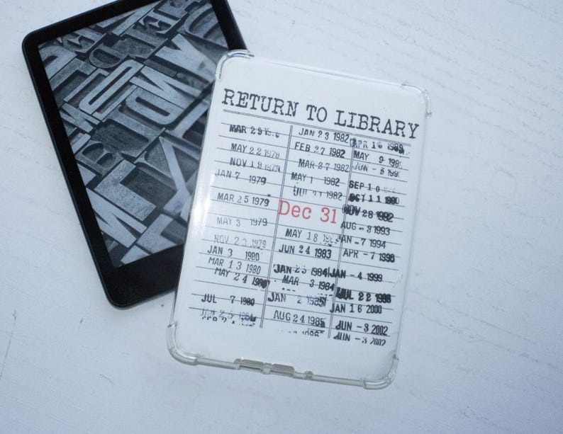 Library Laminated Card Insert for Clear Case Custom Date Card Insert ...