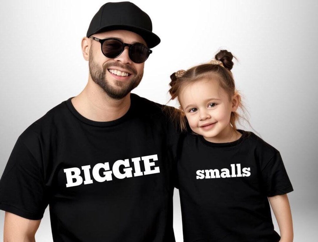 Biggie Smalls Matching Dad & Kid Sports Shirts Father's Day Gift, Dad ...