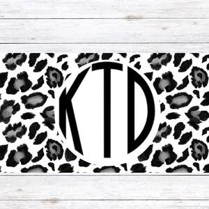 Custom Personalized License Plate Animal Print Monogram Vanity Car Tag ...