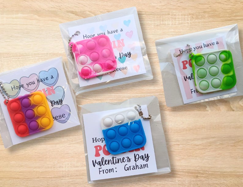 Personalized Pop It Valentine's Day Cards for Students - Etsy