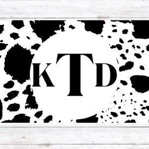 Custom Personalized License Plate Animal Print Monogram Vanity Car Tag ...