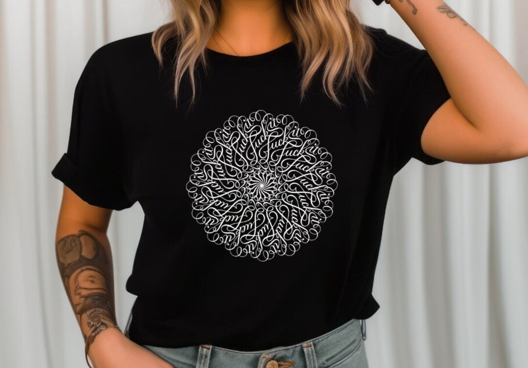 Cuss Word Mandala, Mandala Swear Word Tshirt, Hidden Curse Word Shirt ...
