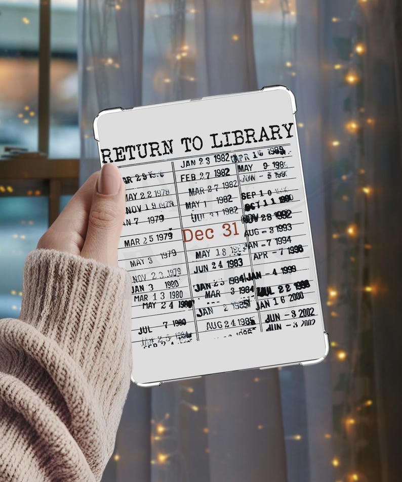 Library Laminated Card Insert for Clear Case Custom Date Card Insert ...