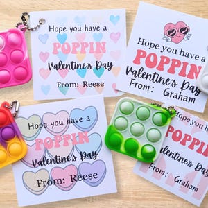 Personalized Pop It Valentine's Day Cards for Students - Etsy