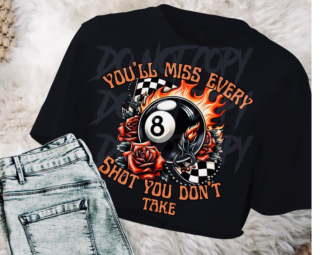 You'll Miss Every Shot You Don't Take Retro Flash Tattoo Graphic Tee ...