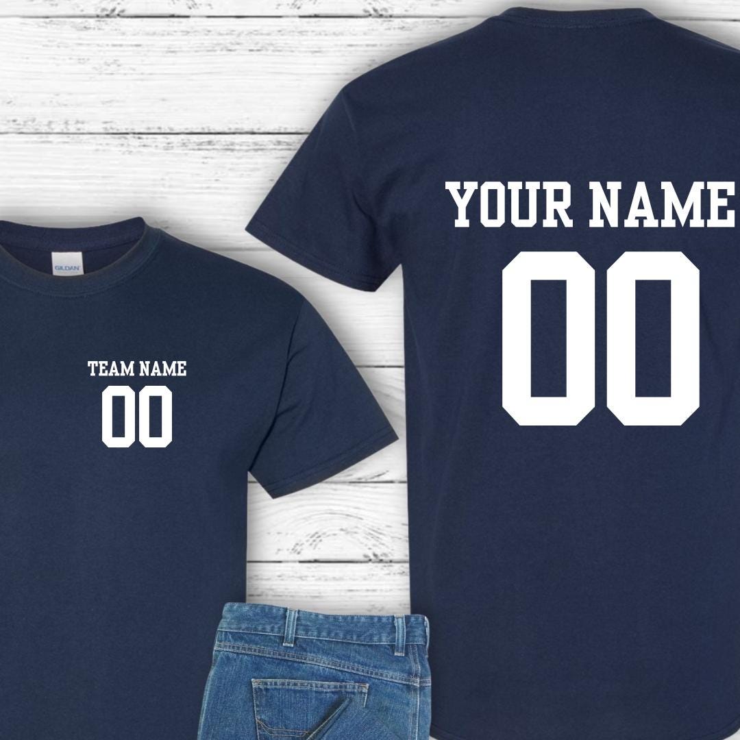 Custom Team Name and Number Unisex Customized Football Shirt ...