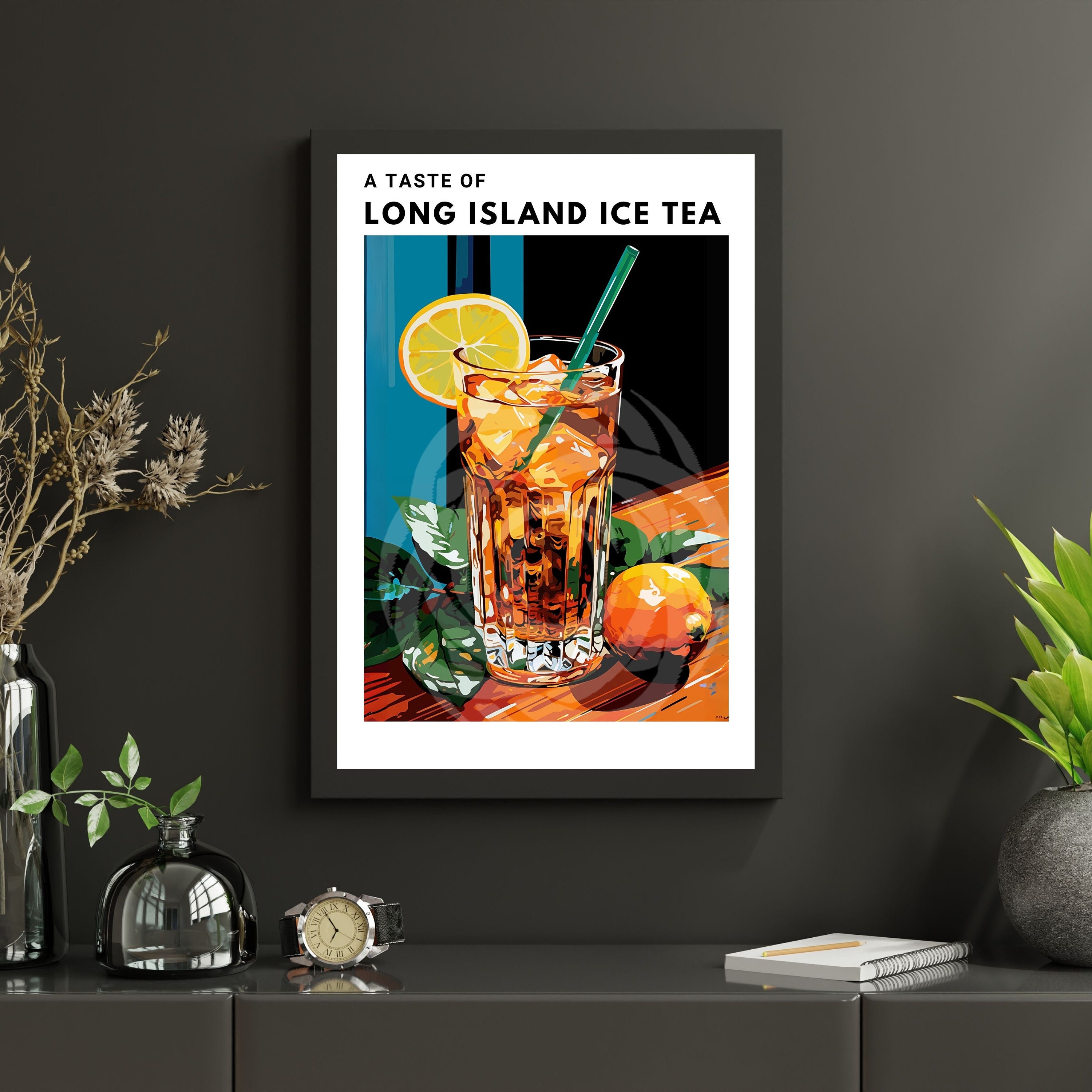 Long Island Ice Tea Cocktail Print Long Island Ice Tea Poster Alcohol ...