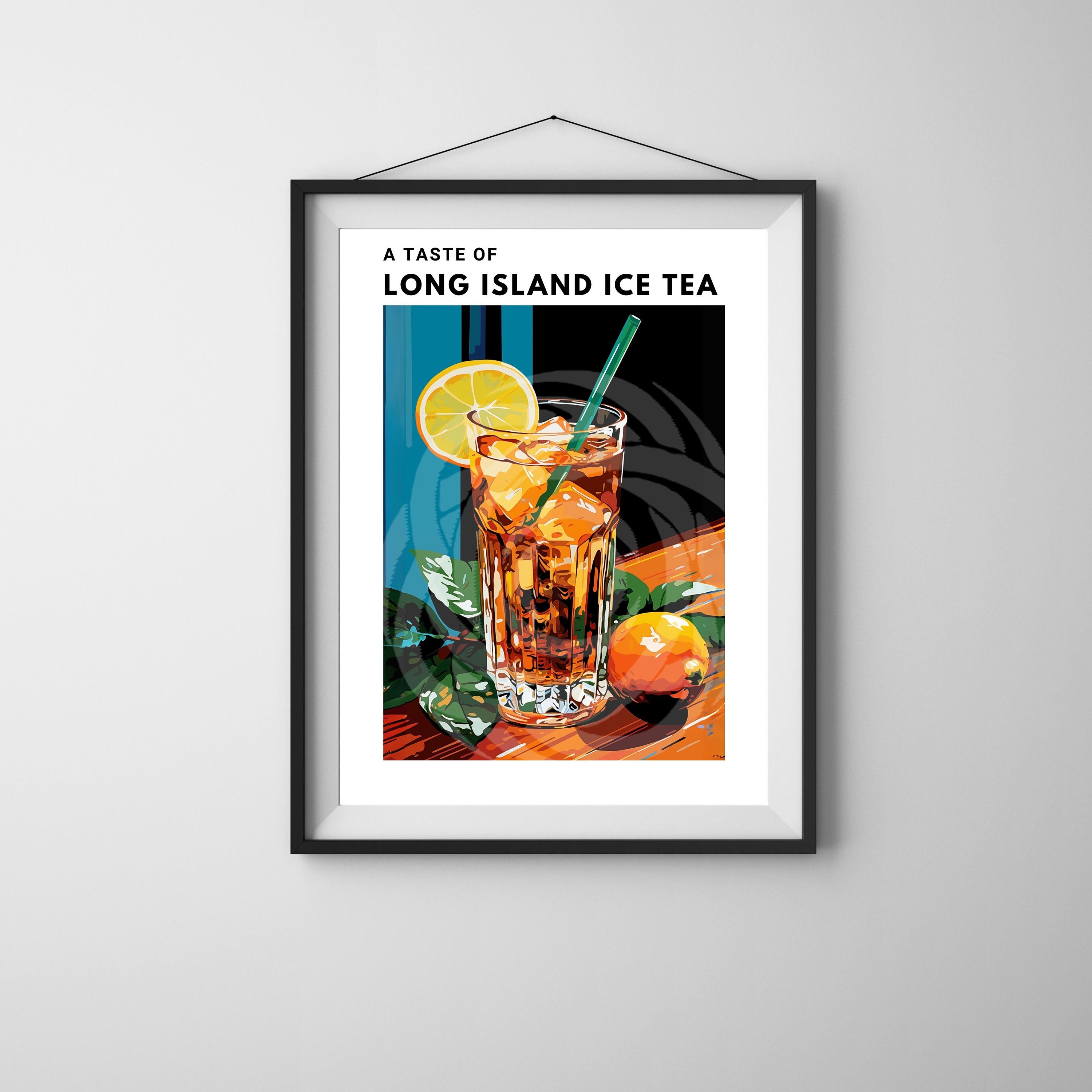 Long Island Ice Tea Cocktail Print Long Island Ice Tea Poster Alcohol ...