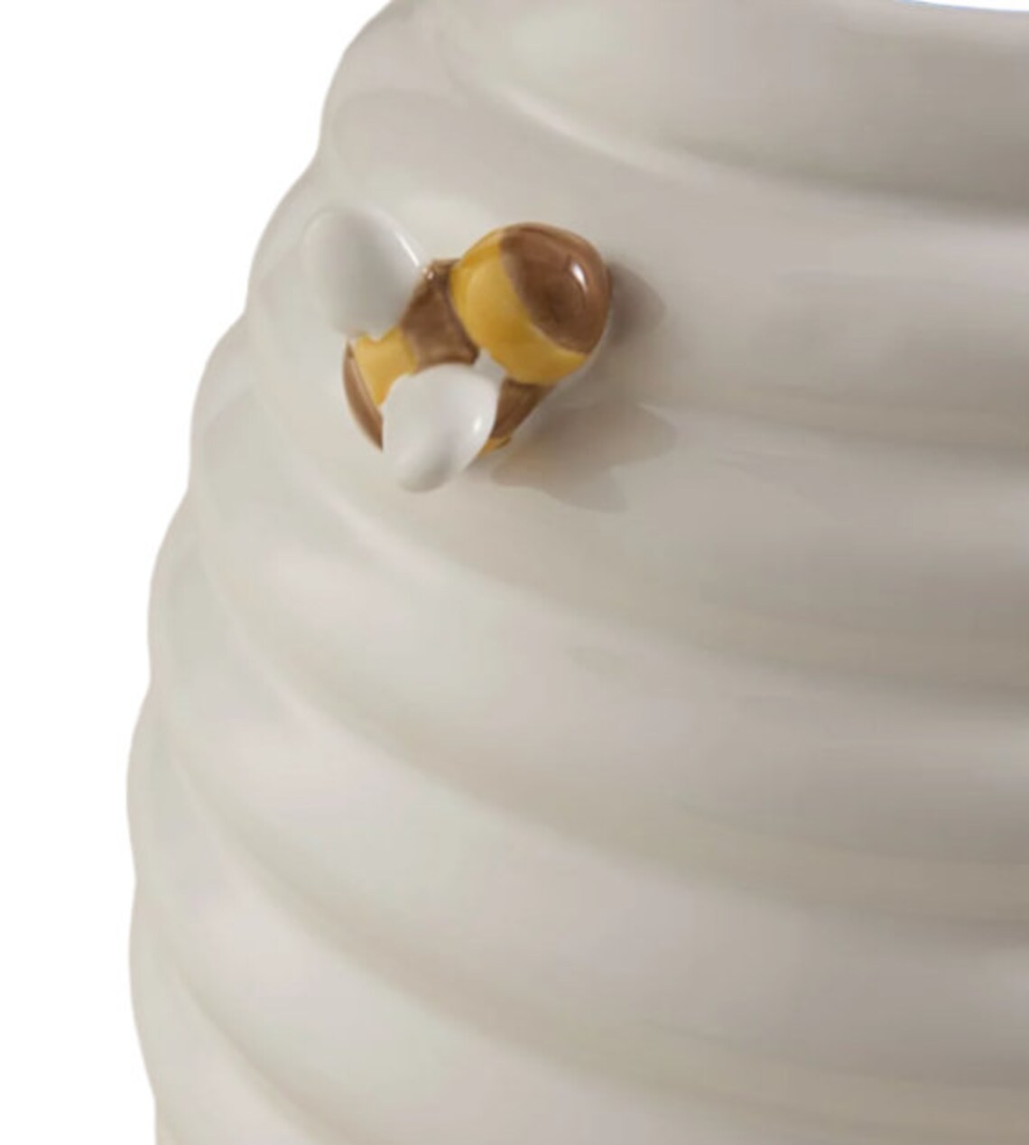 Bee Hive Vase With Glazed Finish White Bee Hive Shape Ceramic ...