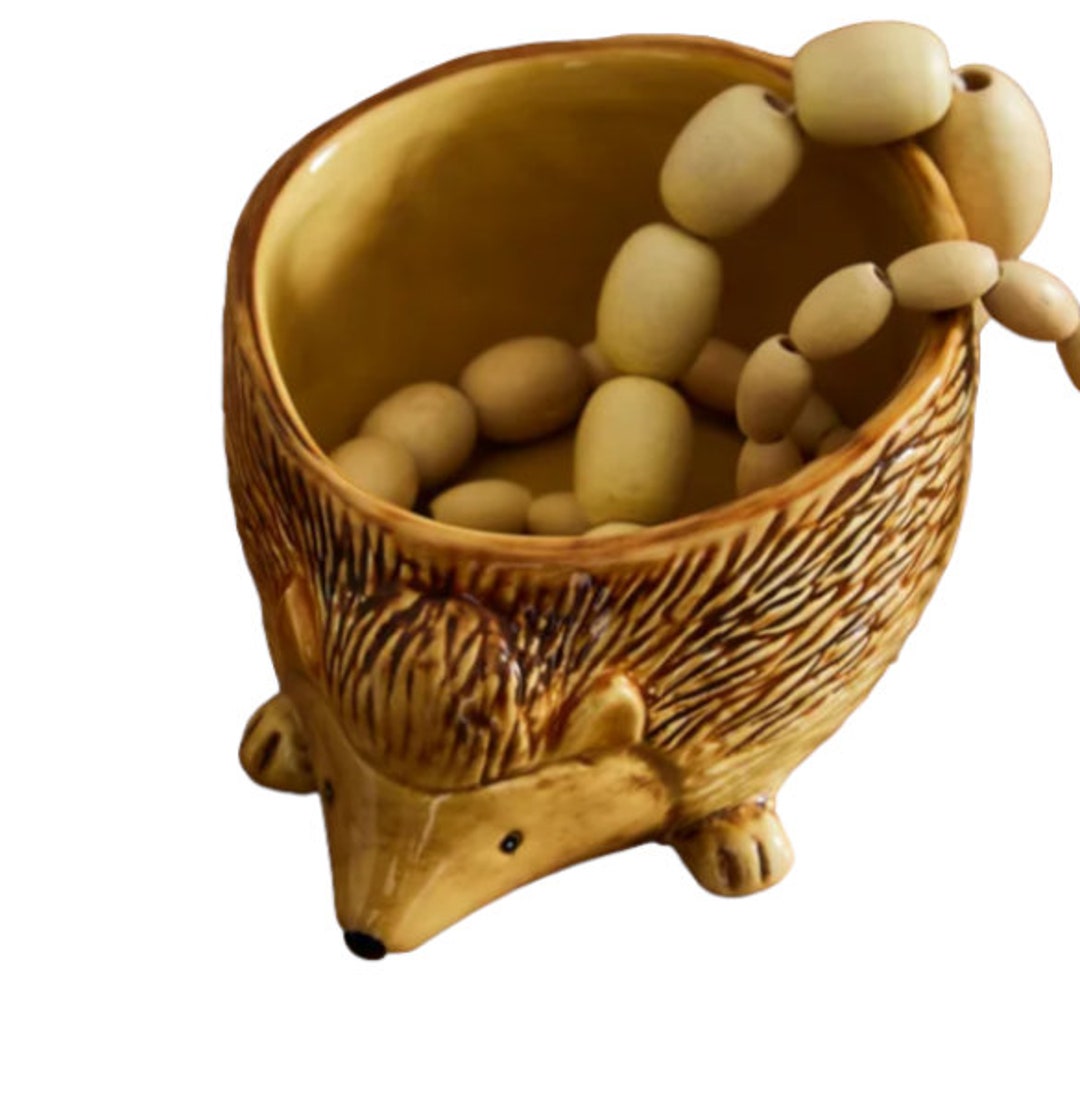 Hedgehog Trinket Dish Detailed Hedgehog Design Vibrant Gold Colour ...