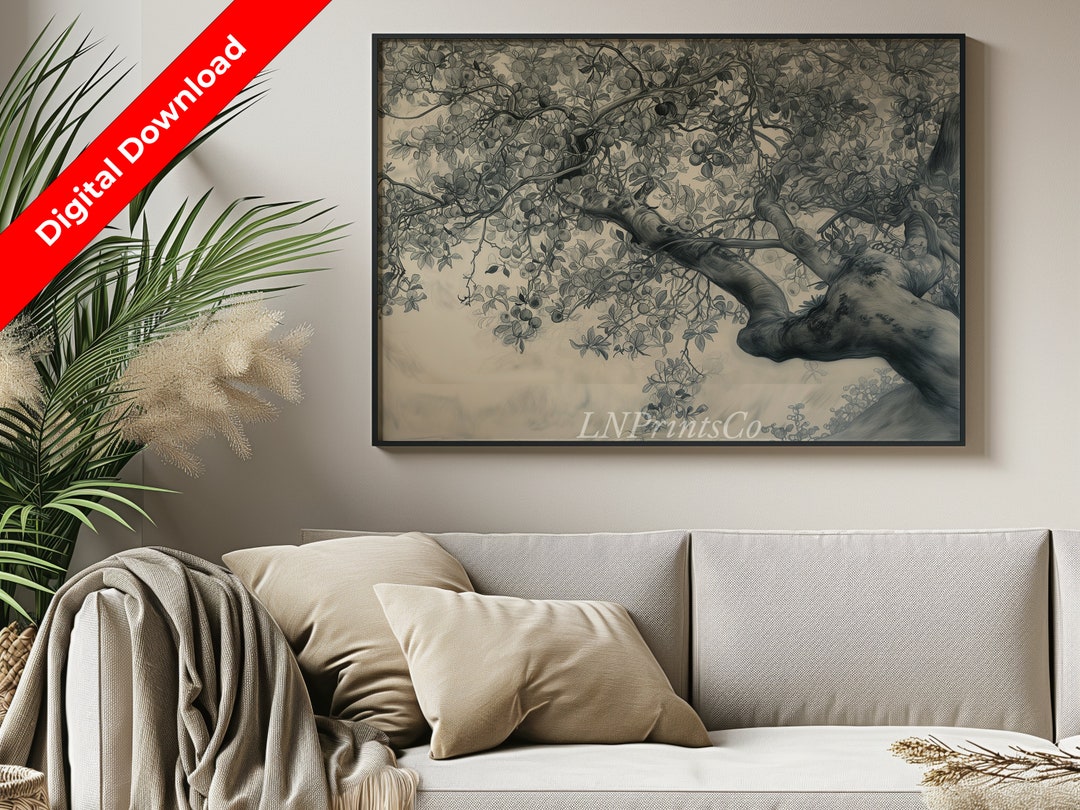 Fruit Tree - Sketch - Printable Art - Etsy