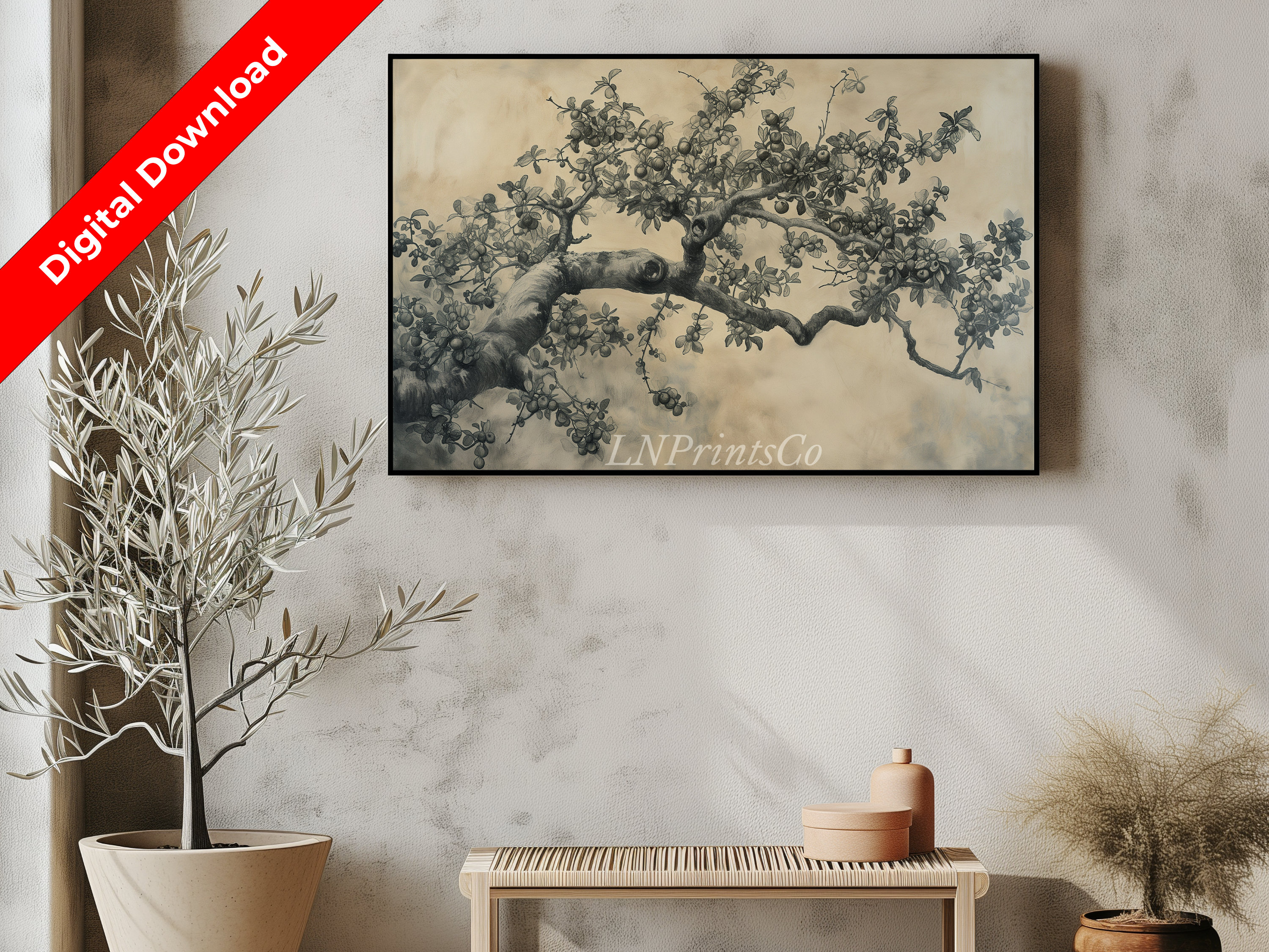 Fruit Tree - Sketch - Printable Art - Etsy