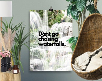 Forest Lake Cascades, Chasing Waterfalls, Digital Art, Wall Art - Etsy