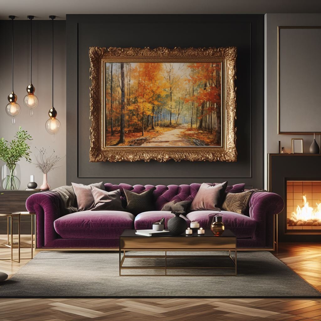 Fall Digital Oil Painting | Autumn Printable Art | Fall Trees Printable ...